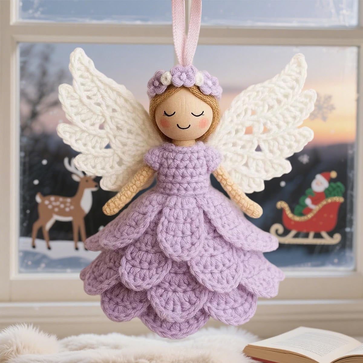 DIY Crochet Angel Ornament Kit, Crochet Craft Kit with Yarn for ...