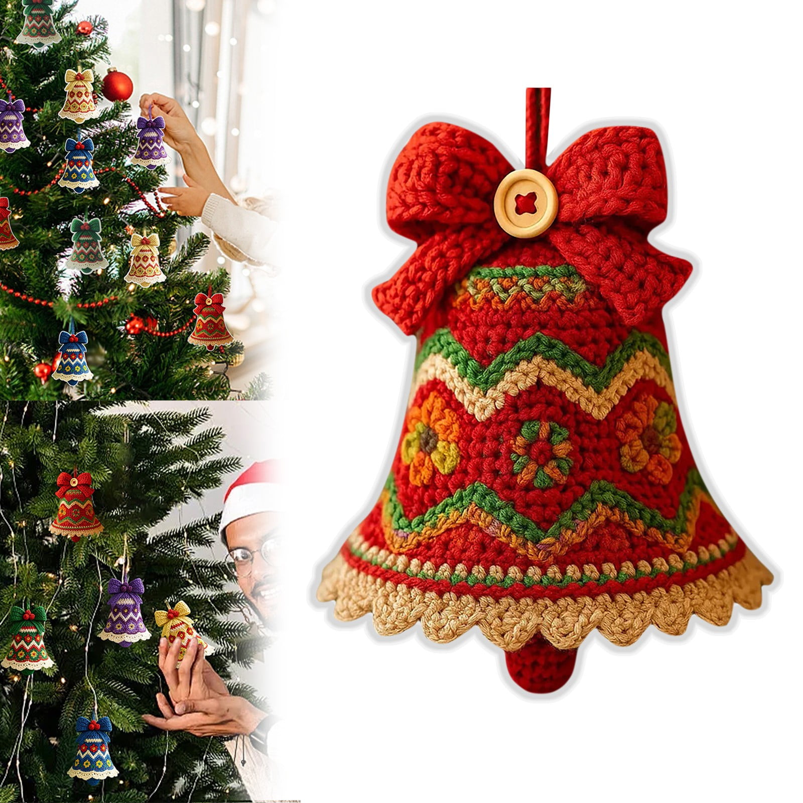 DIY Crochet Christmas Bell Ornament Kit(acrylic Plane) Perfect Beginner ...