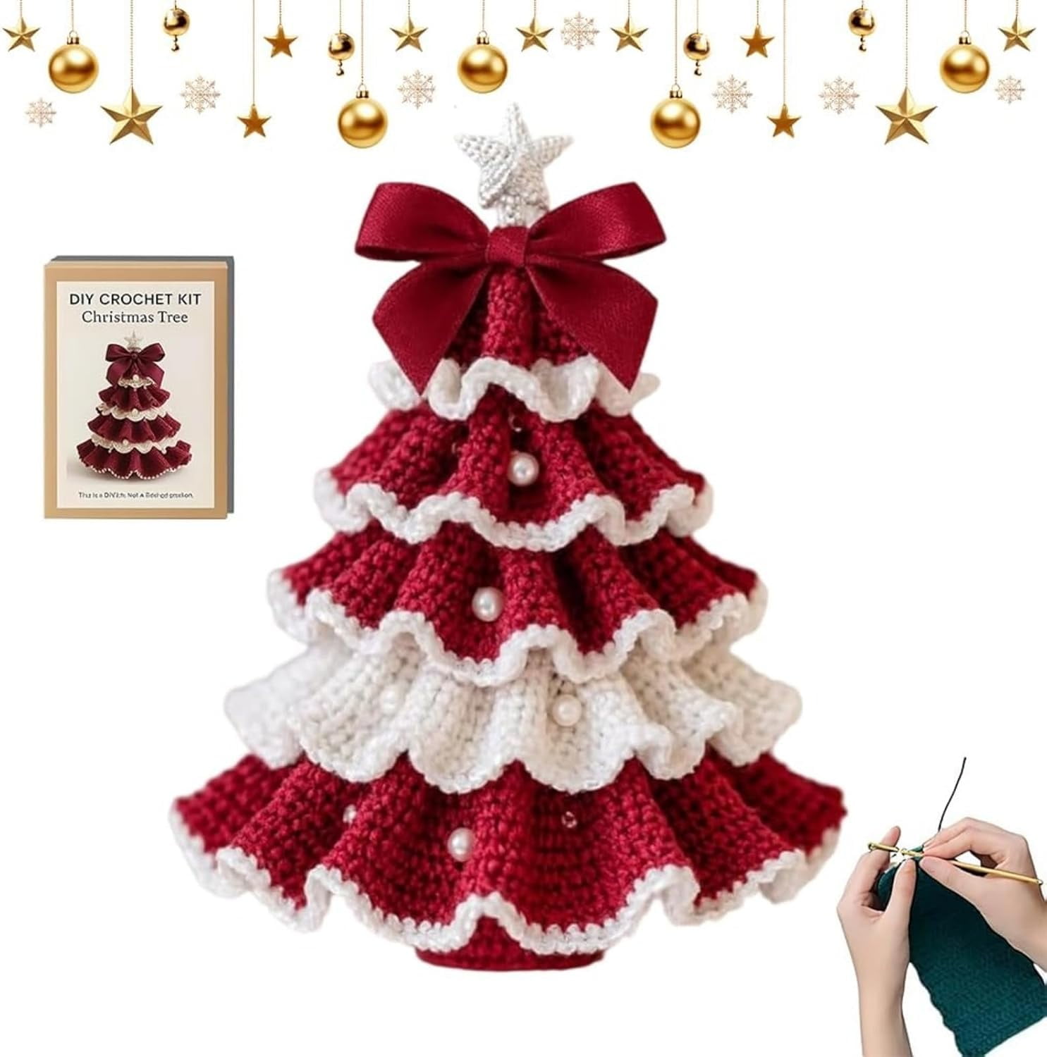 DIY Crochet Christmas Tree Kit,Easy Crochet Tree,Warm Home Decoration ...