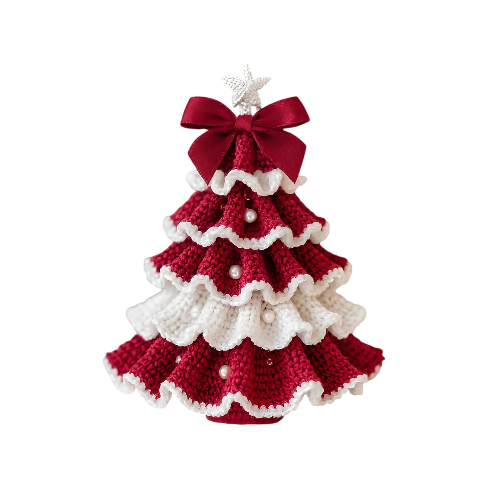 DIY Crochet Christmas Tree Kit, Handmade Christmas Party Decoration Set ...