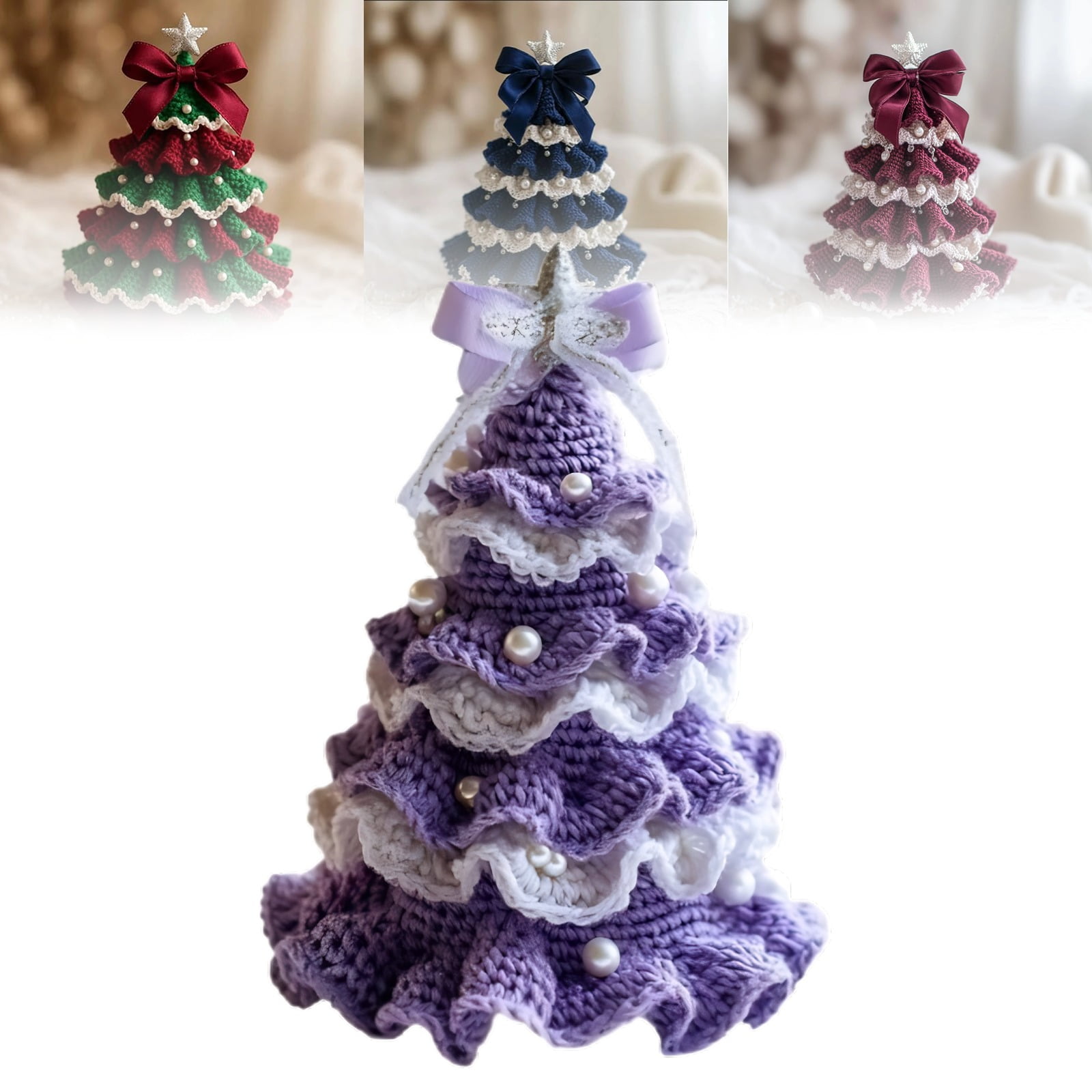 DIY Crochet Christmas Tree Kit – Handmade Holiday Decoration Set Enjoy ...