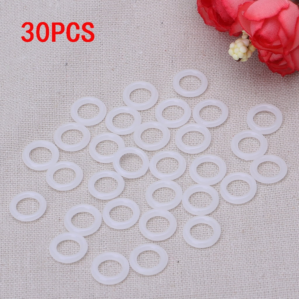 DIY Crochet Ring 30pcs/set Plastic O Rings Cafe Curtain Hook Supplies ...
