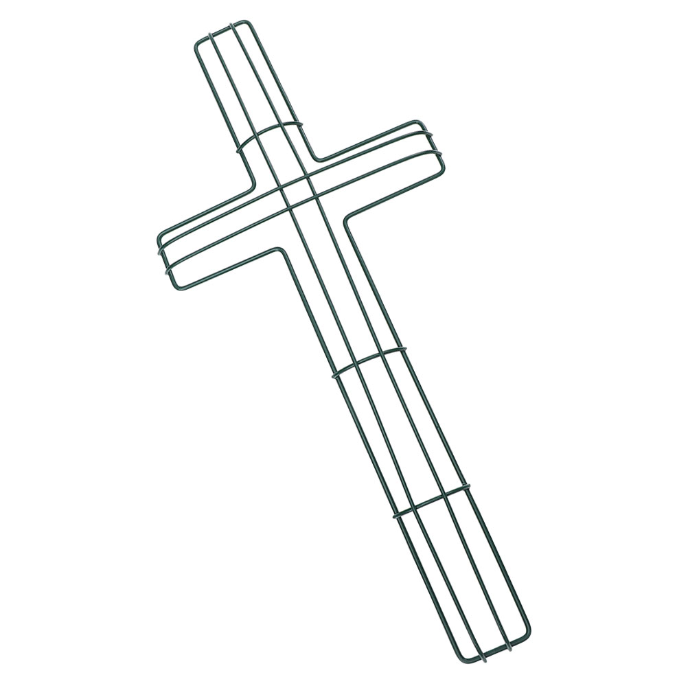 DIY Cross Metal Wreath Frame Flower Garden Cross Shaped Metal Wire ...