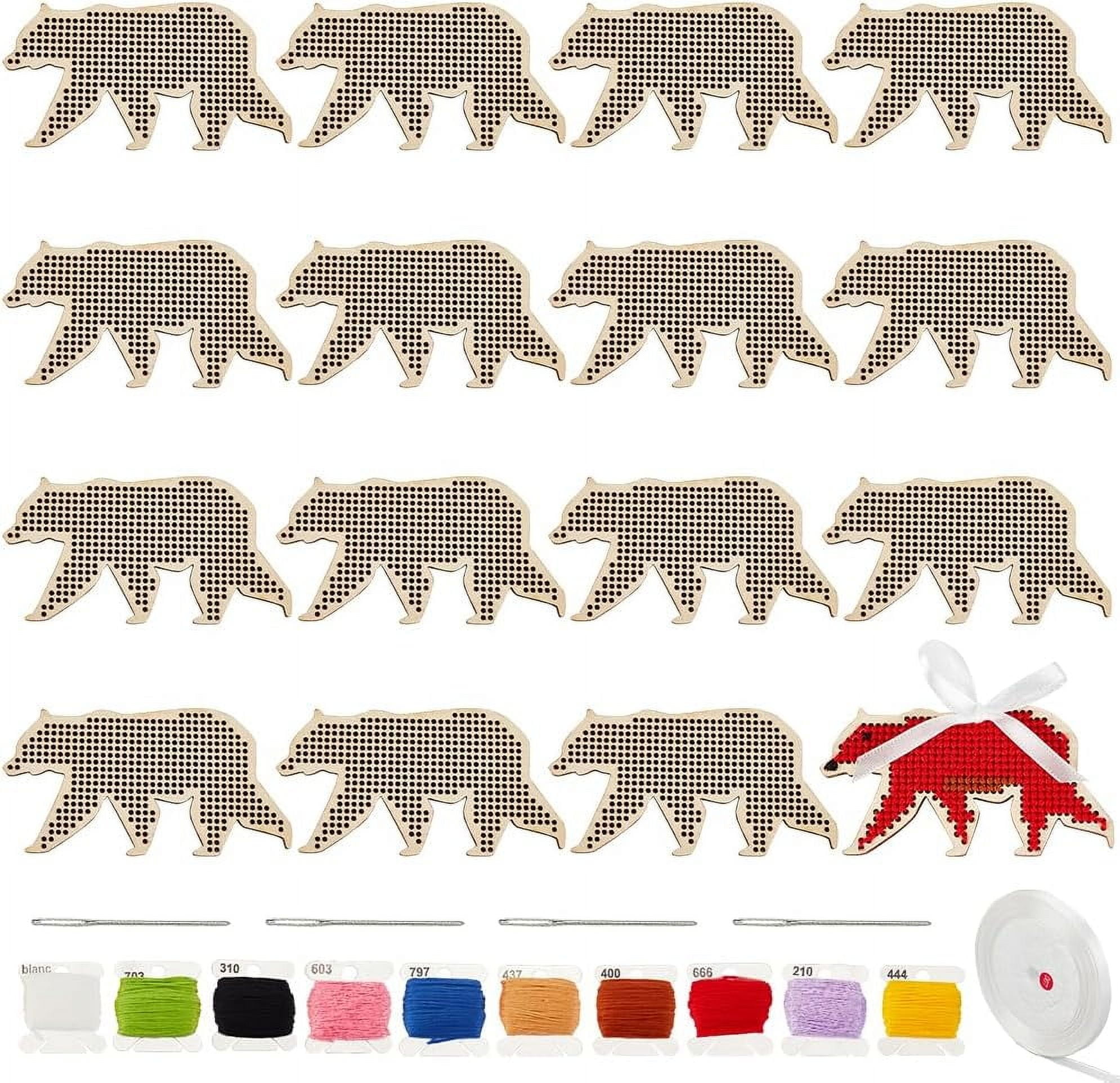 DIY Cross-Stitch Kits Including Wooden Needlecraft Cross-stitch ...