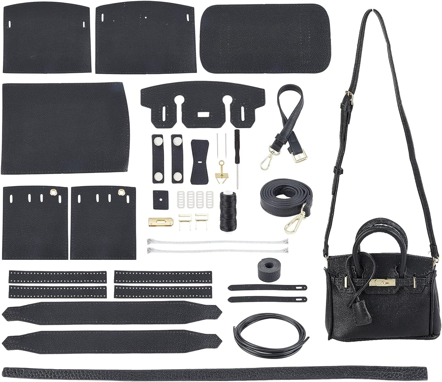 DIY DIY Crossbody Purse Making Kit PU Leather Shoulder Bag Making ...