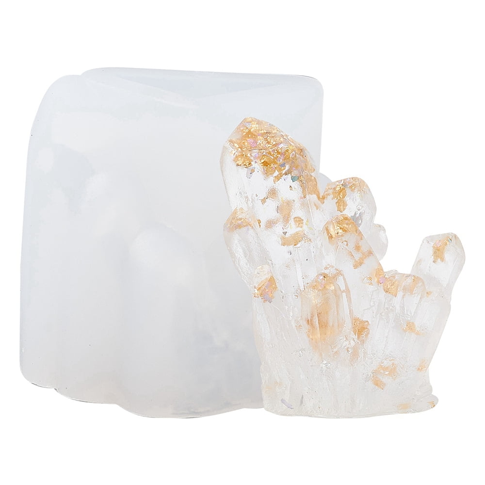 DIY Crystal Cluster Display Decoration Silicone Molds Resin Casting ...