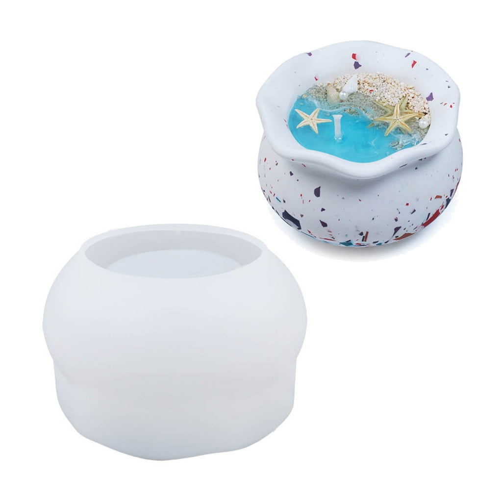 DIY Crystal Epoxy Resin Mold Fish Tank Storage Jar Silicone Mold ...