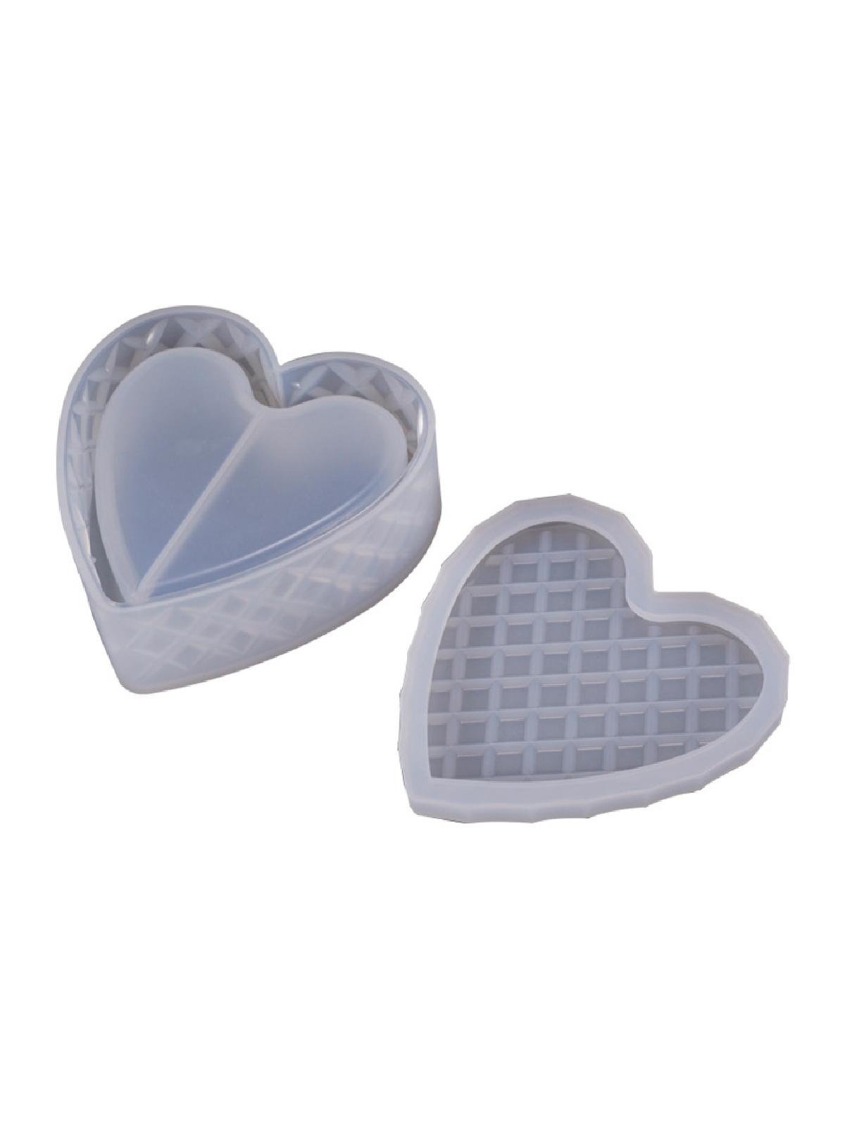 DIY Crystal Epoxy Resin Storage Box Mold Heart-shaped Cut Section ...