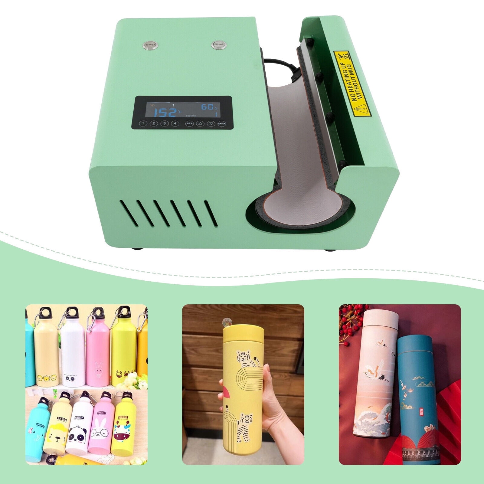 DIY Cup Automatic Tumbler Heat Press Machine 500W Electric Mug Press ...