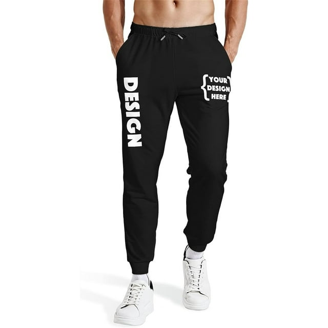 DIY Custom Sweatpants Customize Your Image Text & Photo Front & Back ...