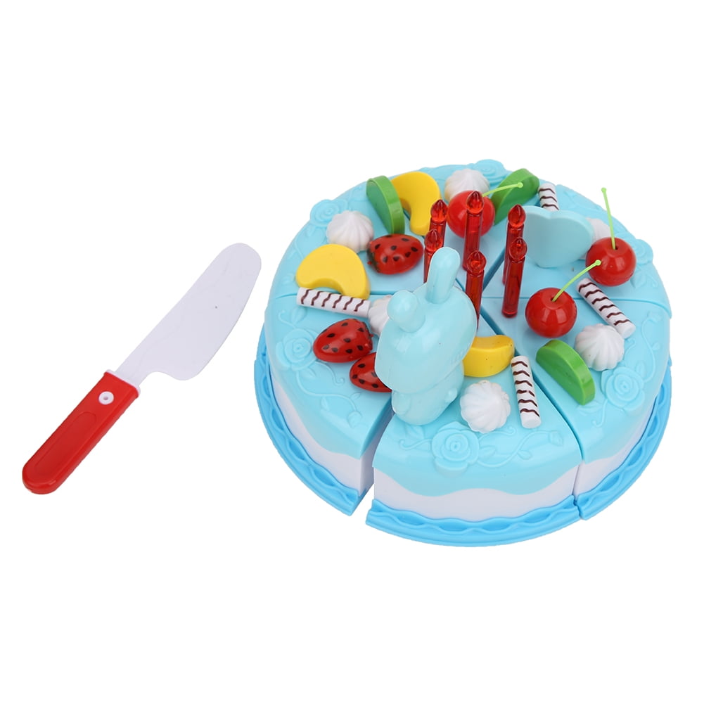 DIY Cutting Birthday Party Cake Toy Pretend Play Kitchen Food Toys Set ...