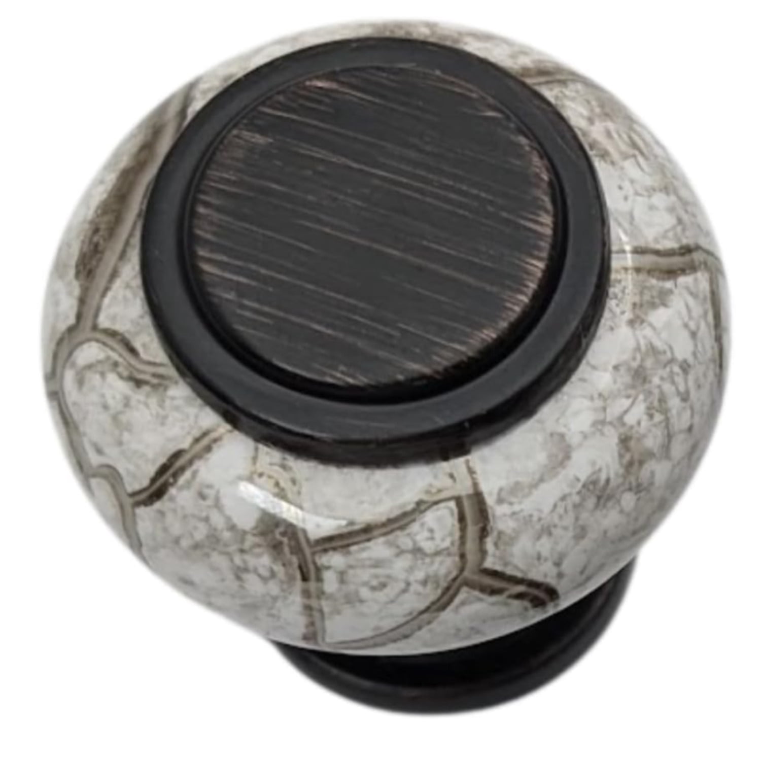 DIY Décor Hub-Small Oil-Rubbed Bronze Granite-Gray Ceramic Cabinet ...