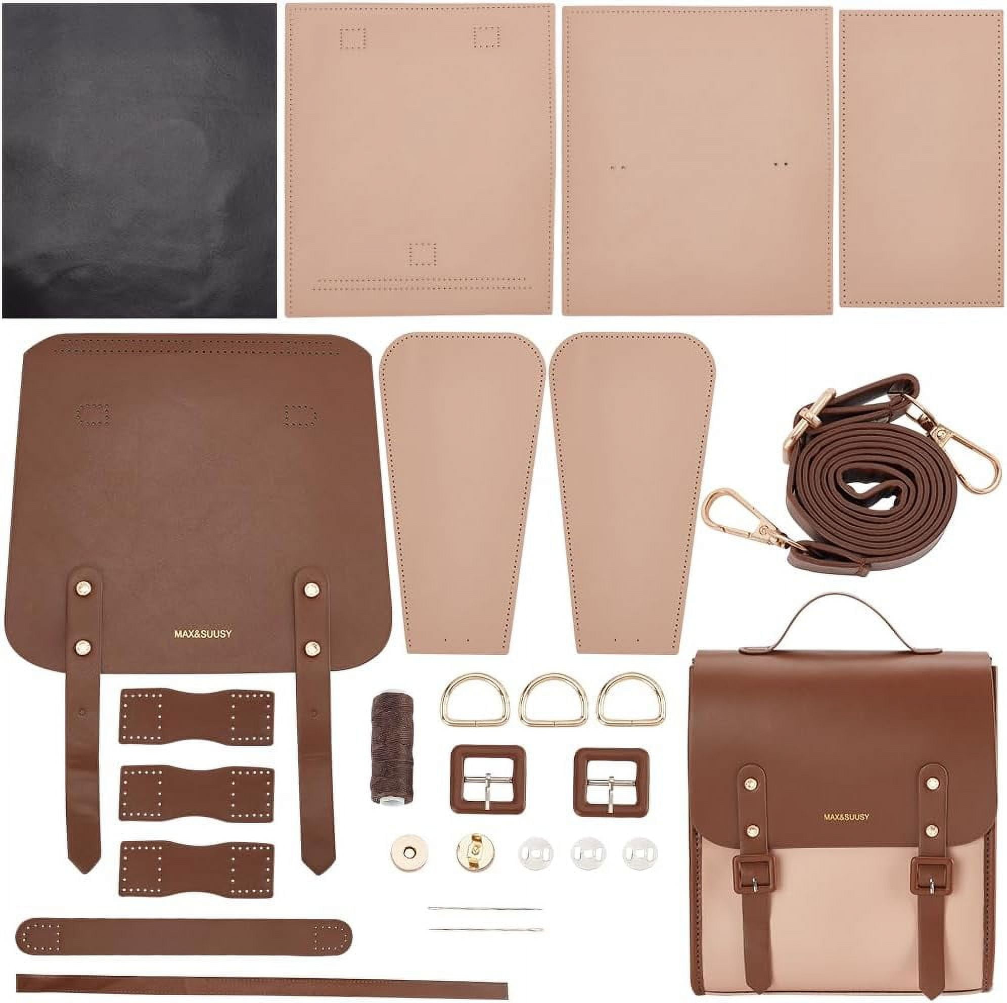 DIY DIY Leather Backpack Satchel Making Kit PU Leather College School ...