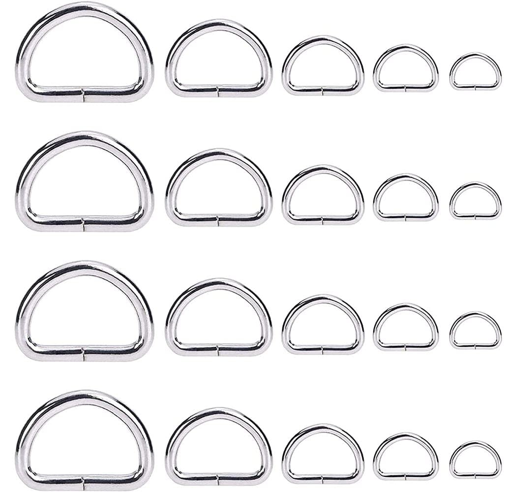 DIY DIYC14652 Crafts Silver Heavy Duty Metal D Ring Non Welded DRings ...