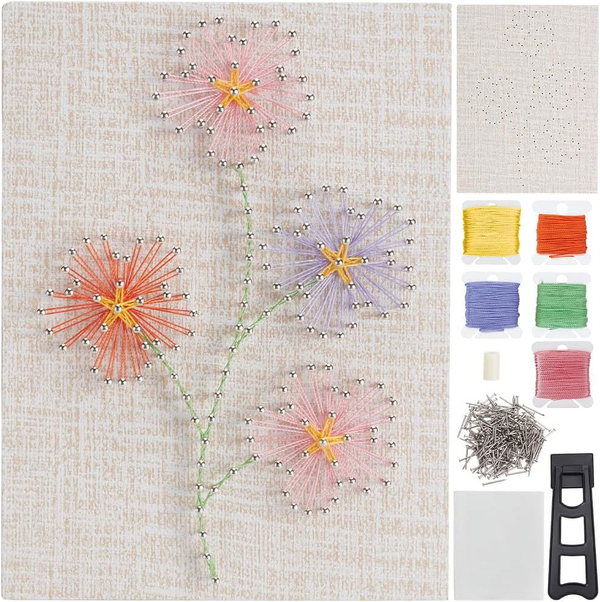 DIY Daisy String Art Kit for Adults Beginners Plumeria Flowers Nail ...