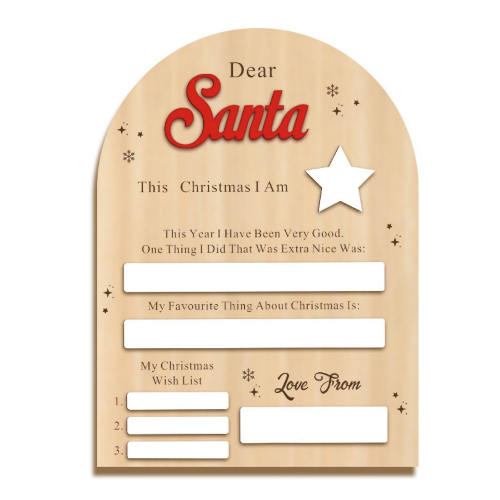 DIY Dear Santa Board Sign, Dear Santa Letter Plaque, Letter to Santa ...