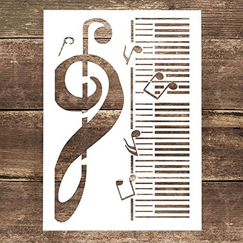 DIY Decorative Music Note Stencil Template for Painting on Canvas Wood ...