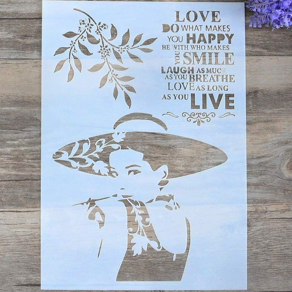 DIY Decorative Stencil Template for Painting on Walls Furniture Crafts ...