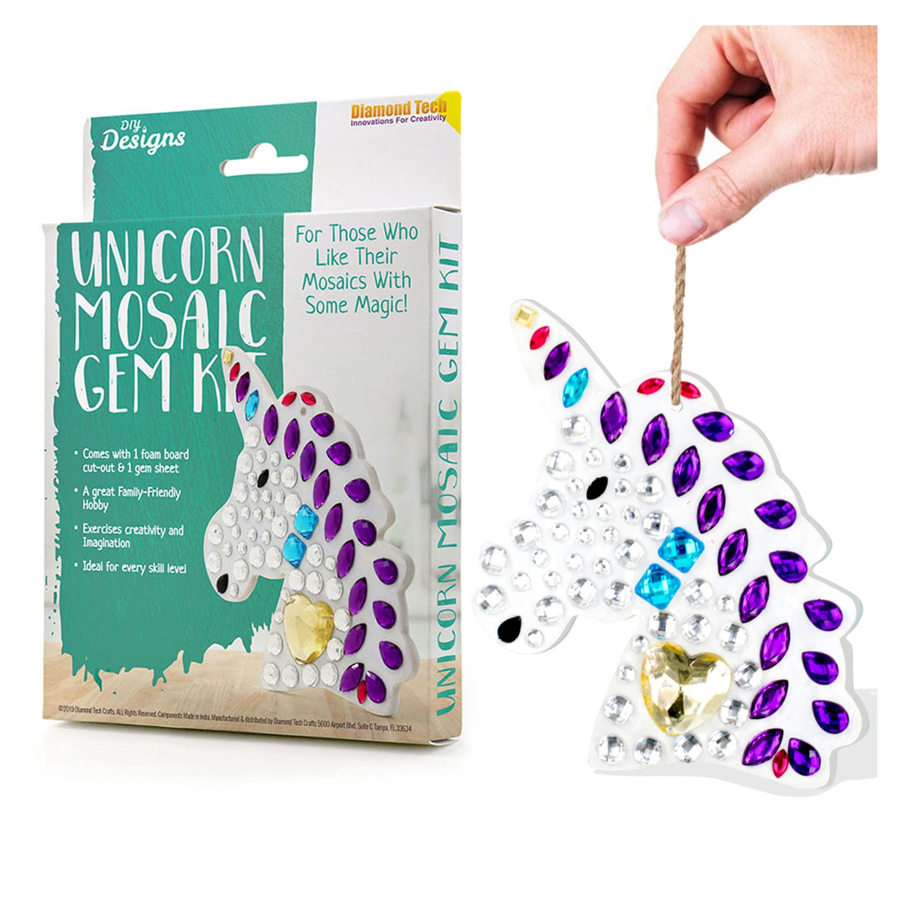 DIY Designs Mosaic Gem Kit - Unicorn - Walmart.com