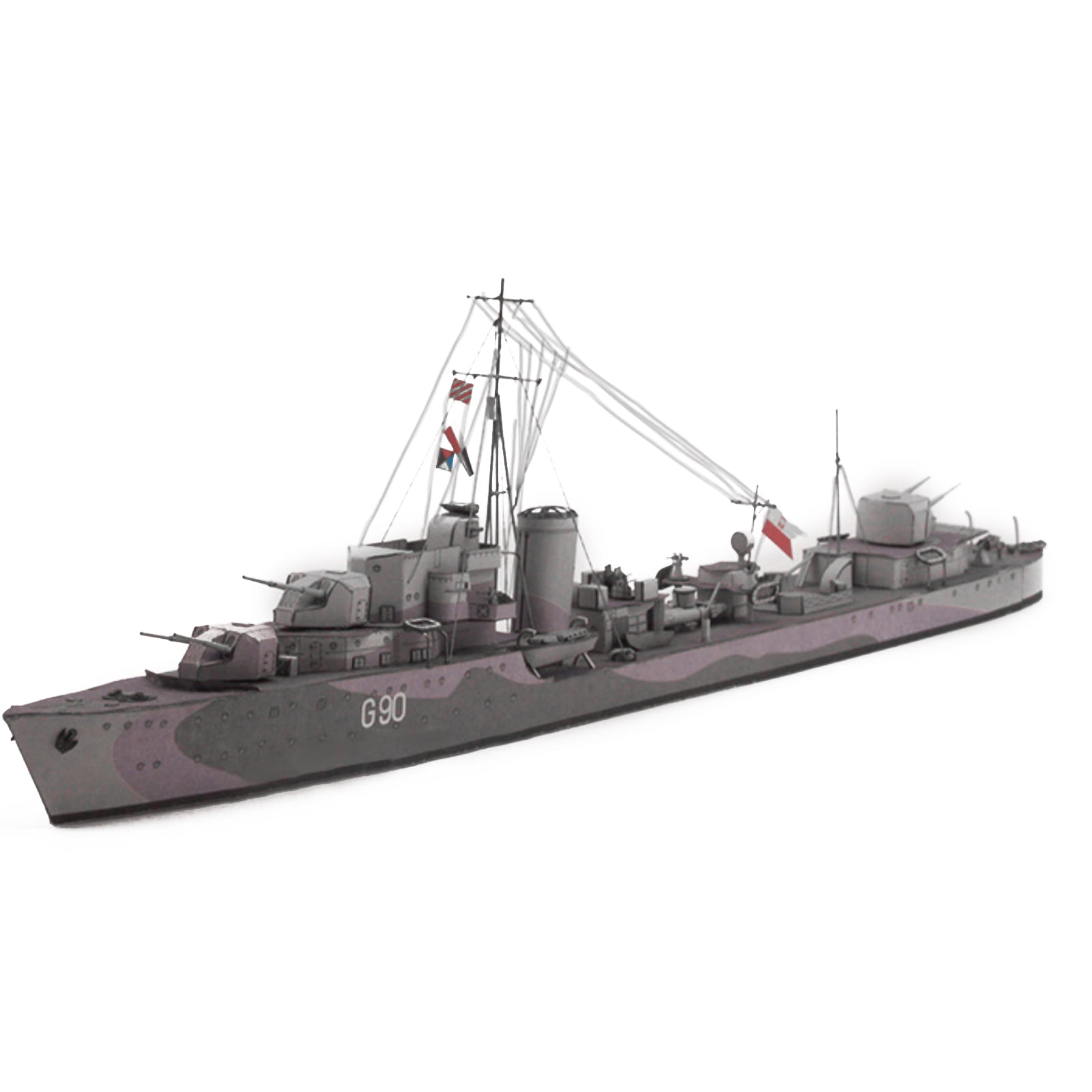 DIY Destroyer Paper Model Set for Military Nautical Collectors for ...