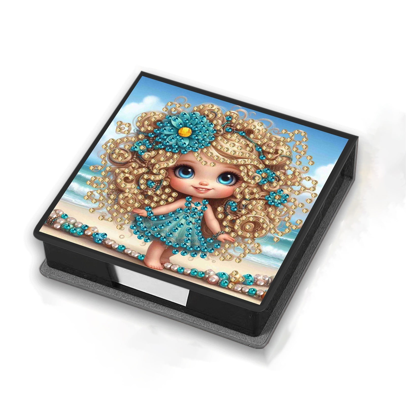 DIY Diamond Art Painting Creative Design Leather Message Paper Storage ...