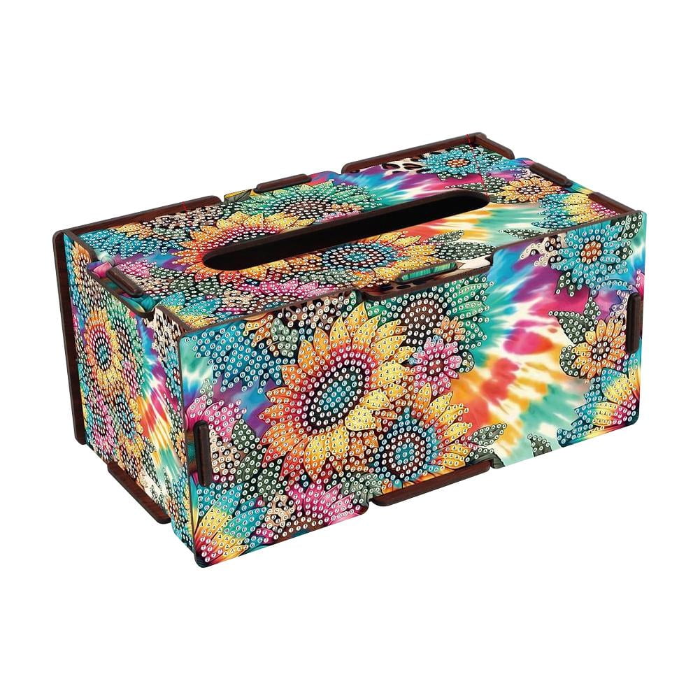 DIY Diamond Art Painting Tissue Box - Wooden Rhinestone Art Kit with ...