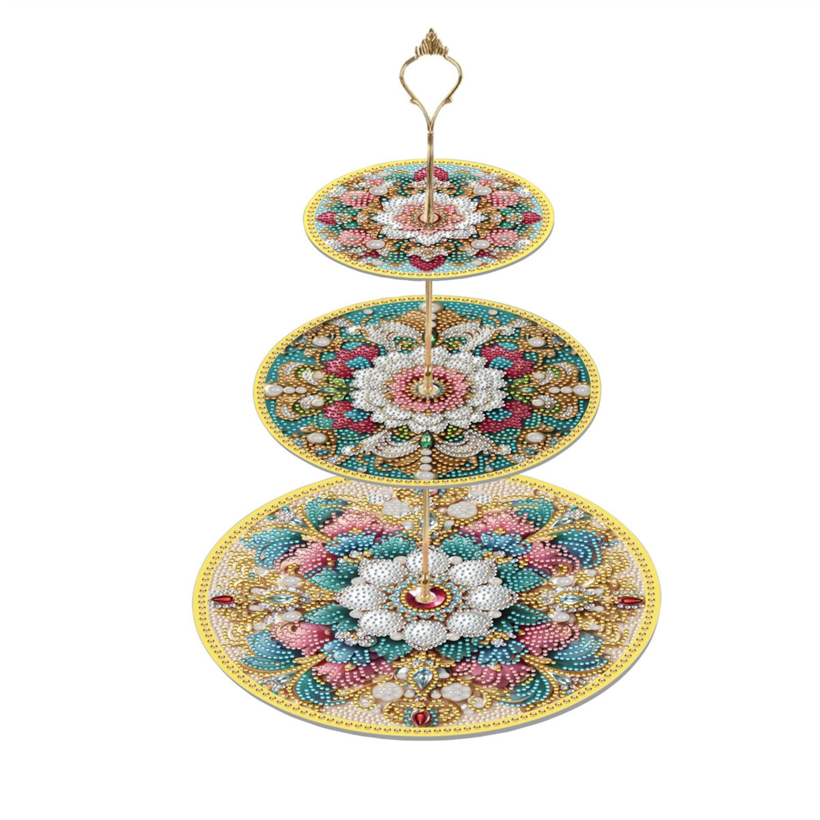 DIY Diamond Dessert Stand, Diamond Art Painting Creative Design, Three ...