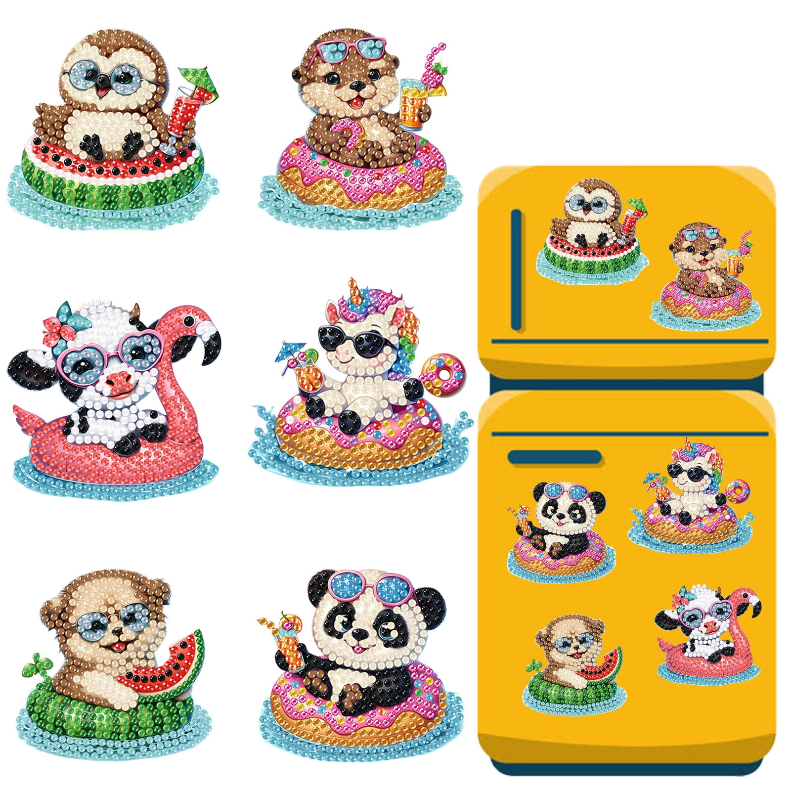 DIY Diamond Fridge Magnets Diamond Art Painting Animal Creative Design ...