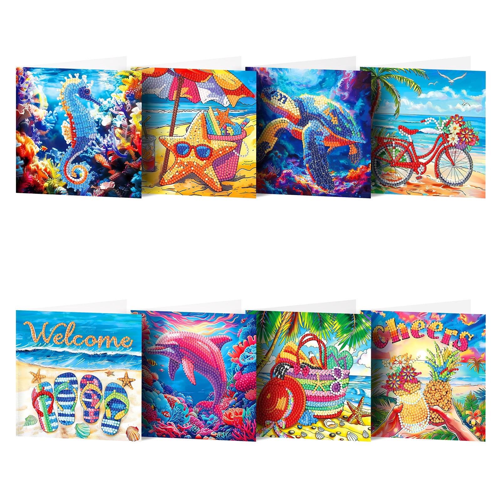 DIY Diamond Greeting Card Diamond Art Painting Creative Design Blessing ...