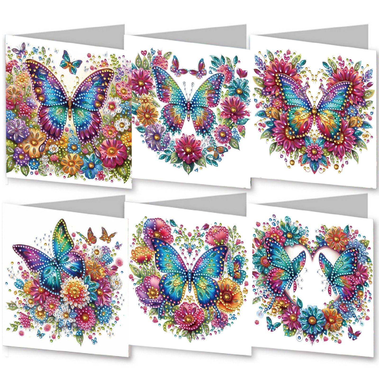 DIY Diamond Greeting Card Diamond Art Painting Creative Design Holiday Blessing Gift Folding ...