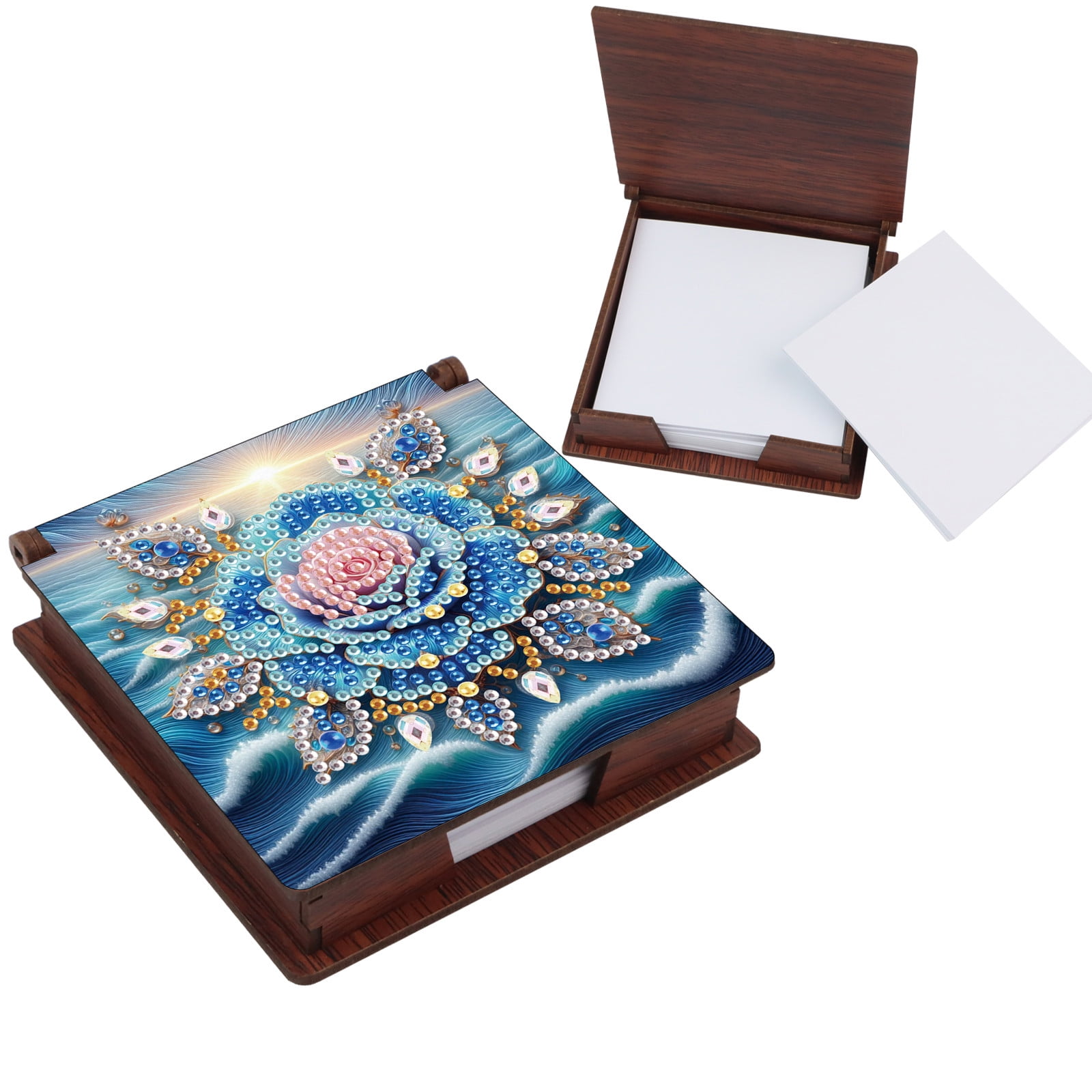 DIY Diamond Note Box Diamond Art Painting Creative Design Wooden ...