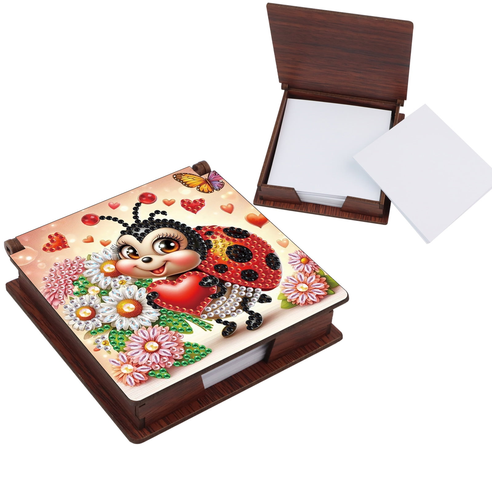 DIY Diamond Note Box Diamond Art Painting Creative Design Wooden ...