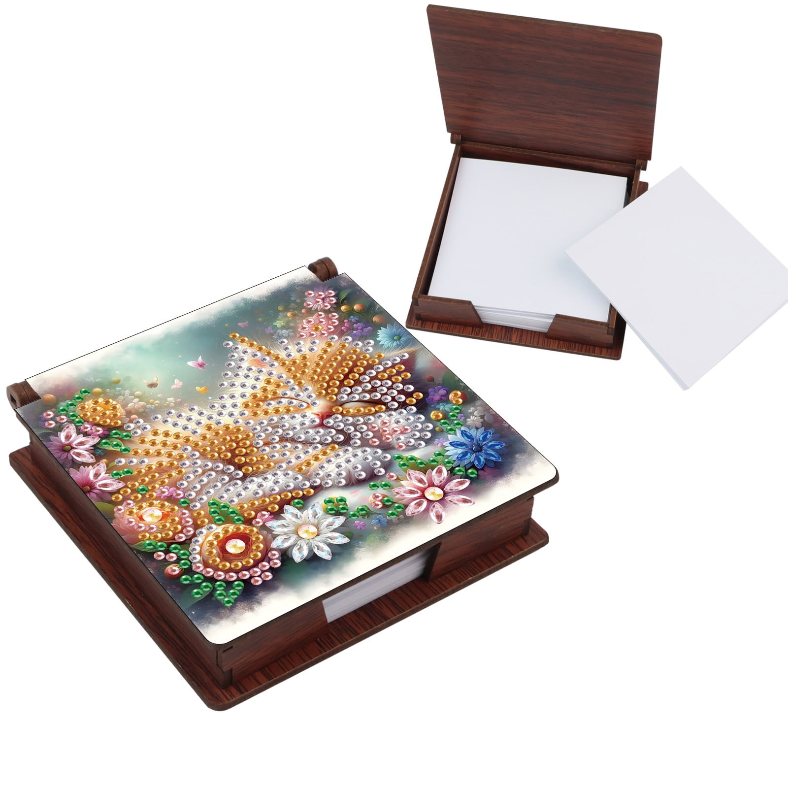 DIY Diamond Note Box Diamond Art Painting Creative Design Wooden ...