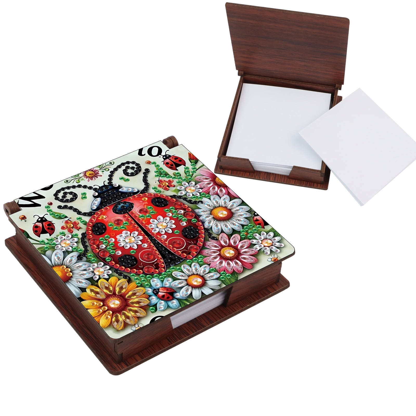 DIY Diamond Note Box Diamond Art Painting Creative Design Wooden ...