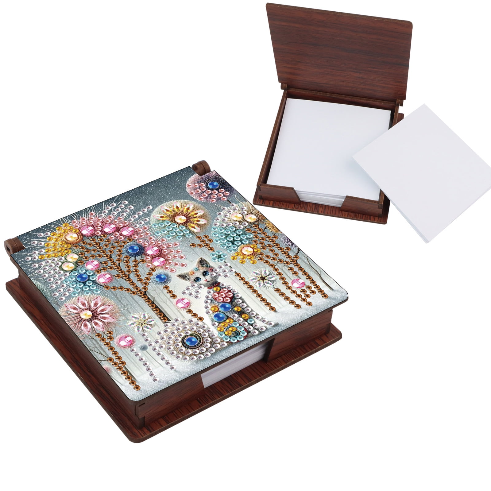 DIY Diamond Note Box Diamond Art Painting Creative Design Wooden ...