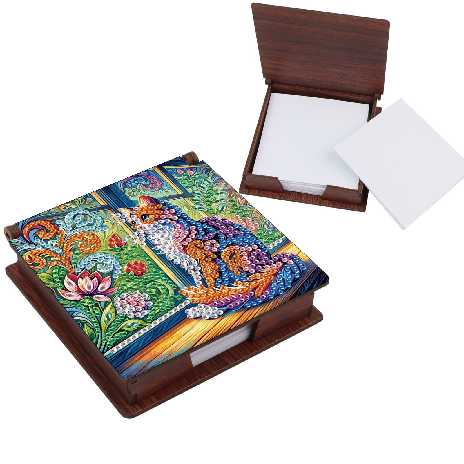 DIY Diamond Note Box Diamond Art Painting Creative Design Wooden ...