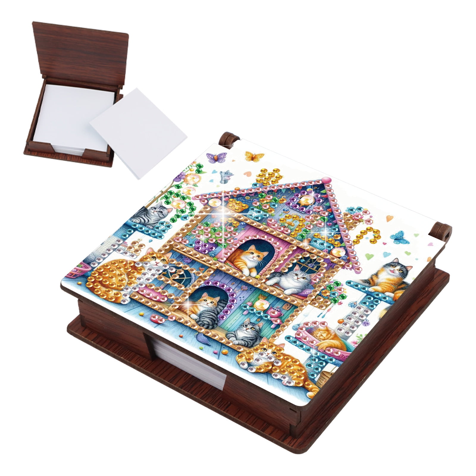 DIY Diamond Note Box Diamond Art Painting Creative Design Wooden ...