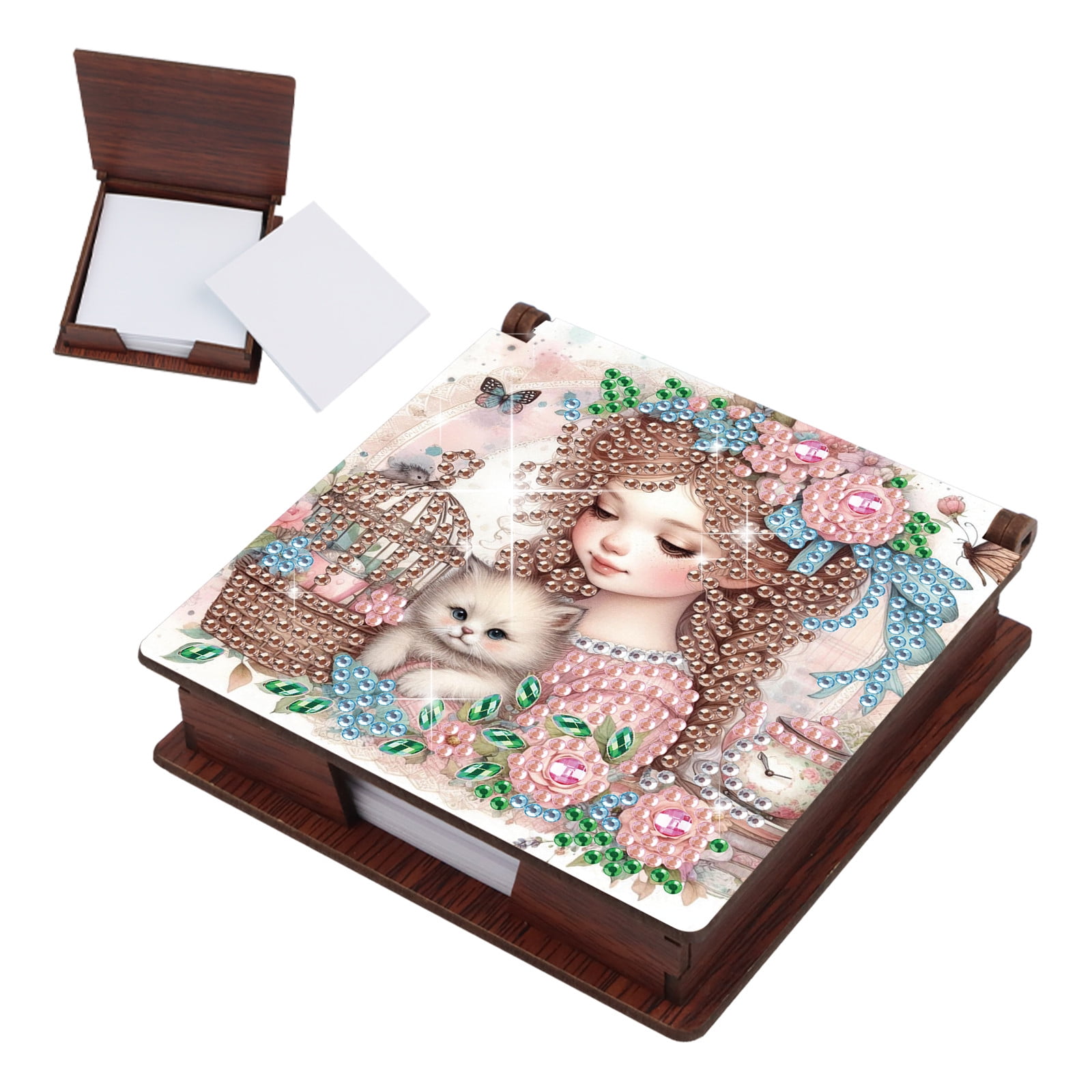 DIY Diamond Note Box Diamond Art Painting Creative Design Wooden ...
