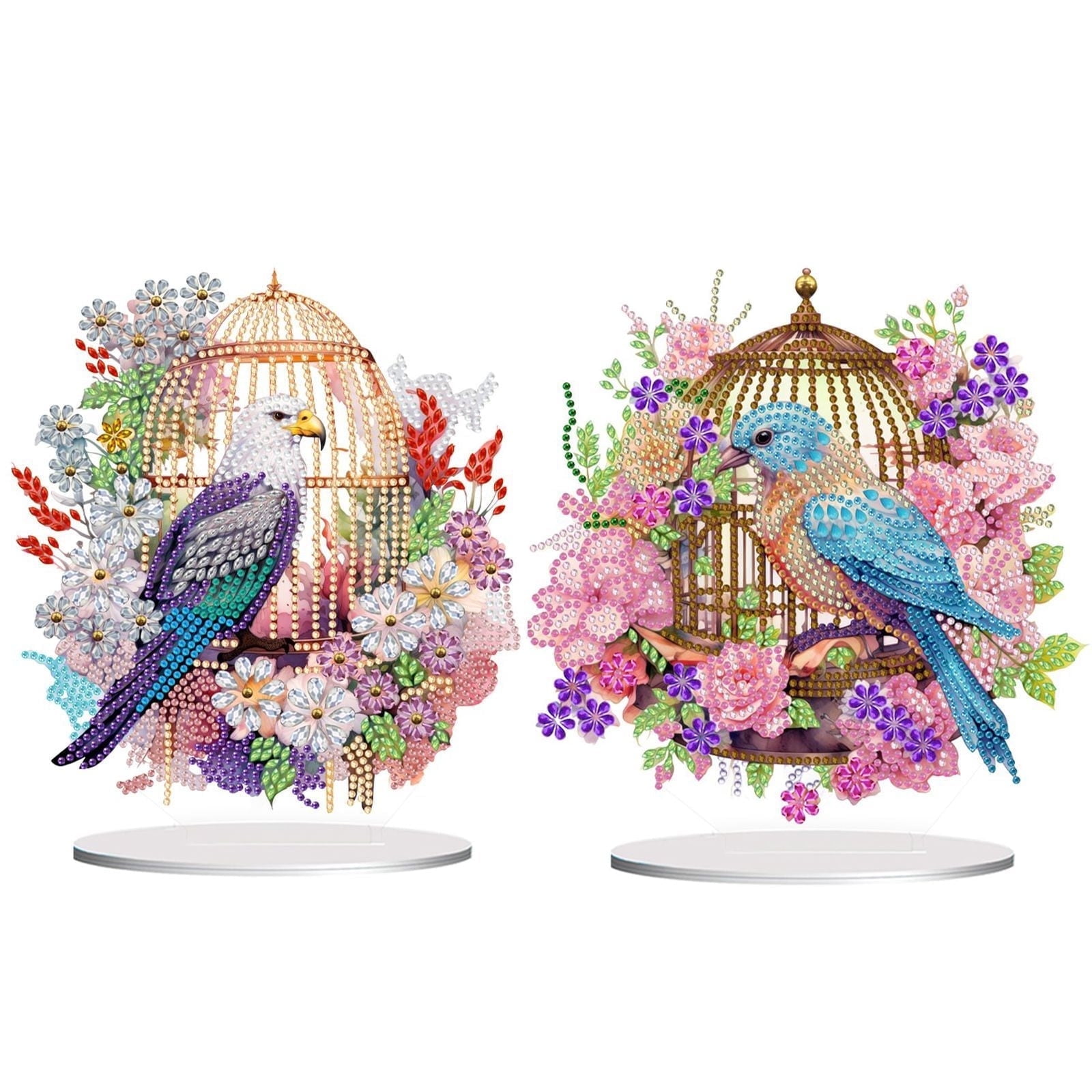 DIY Diamond Ornaments, Diamond Art Painting, Flowers And Birdcages ...