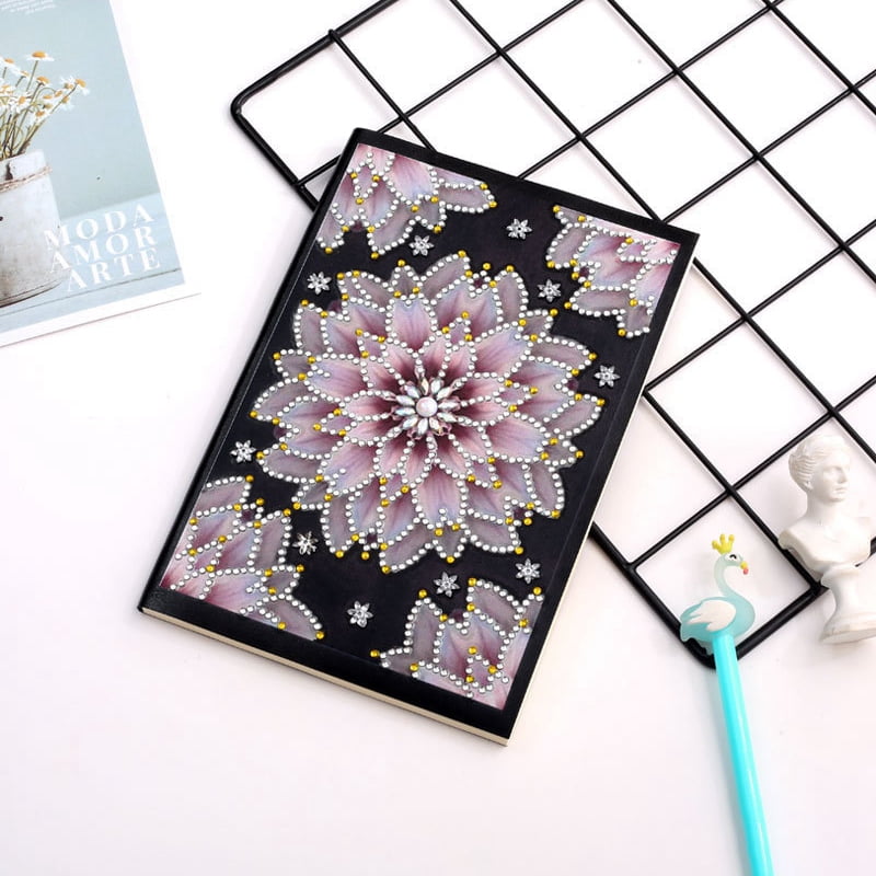 DIY Diamond Painting Notebook Kits including PU Leather Book Resin ...