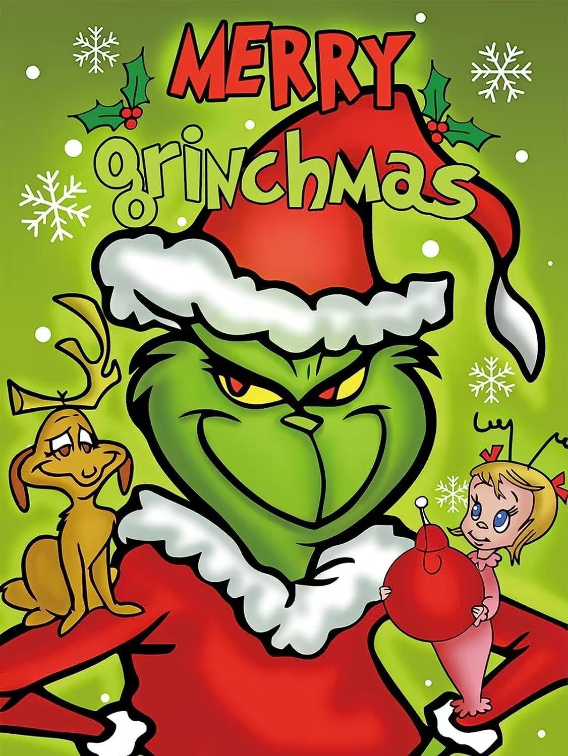 DIY Diamond Painting The Grinch 12x16Inch, Full Round Drill Kits Cross ...