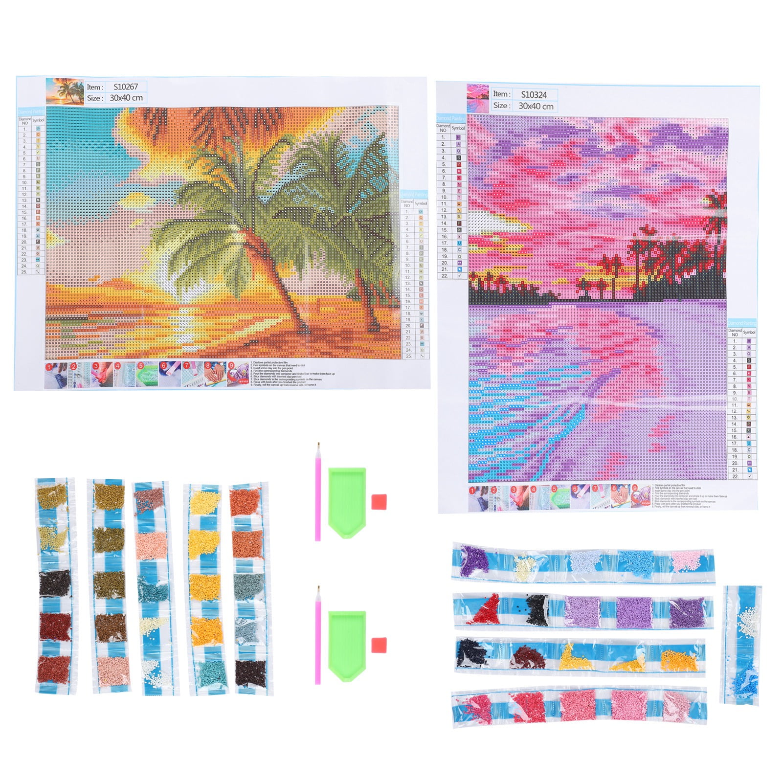 DIY Diamond Painting by Number Kits Sunset Waterscape Beautiful Art ...