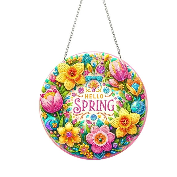 DIY Diamond Pendant Diamond Art Painting Spring Creative Design Acrylic ...