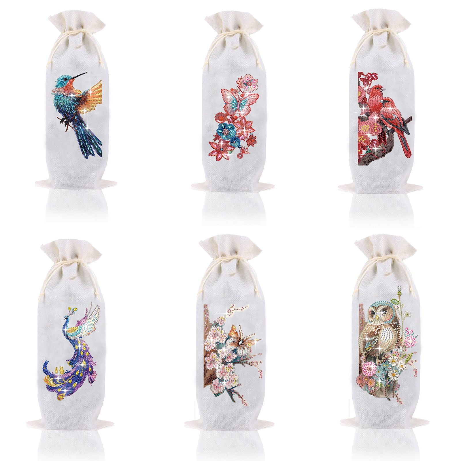 DIY Diamond Wine Bottle Cover Diamond Art Painting Animal Creative ...