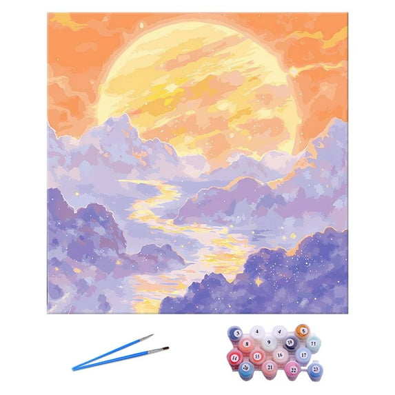 DIY Digital Oil Painting By Numbers Landscape Painting Canvas with ...