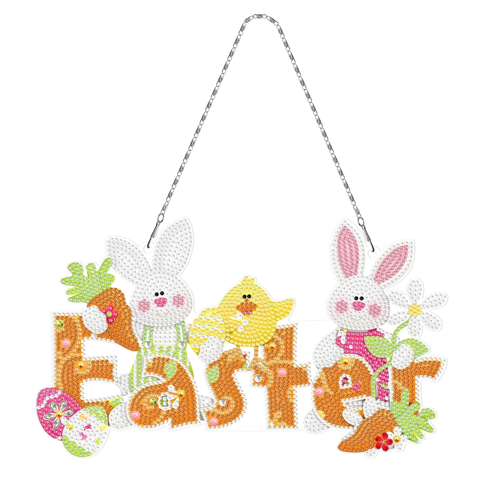 DIY Dot Diamond Art Pendant Diamond Art Painting Easter Bunny Egg Home ...