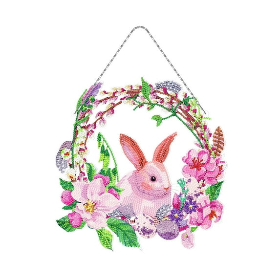 DIY Dot Diamond Art Pendant Diamond Art Painting Easter Bunny Egg Home ...