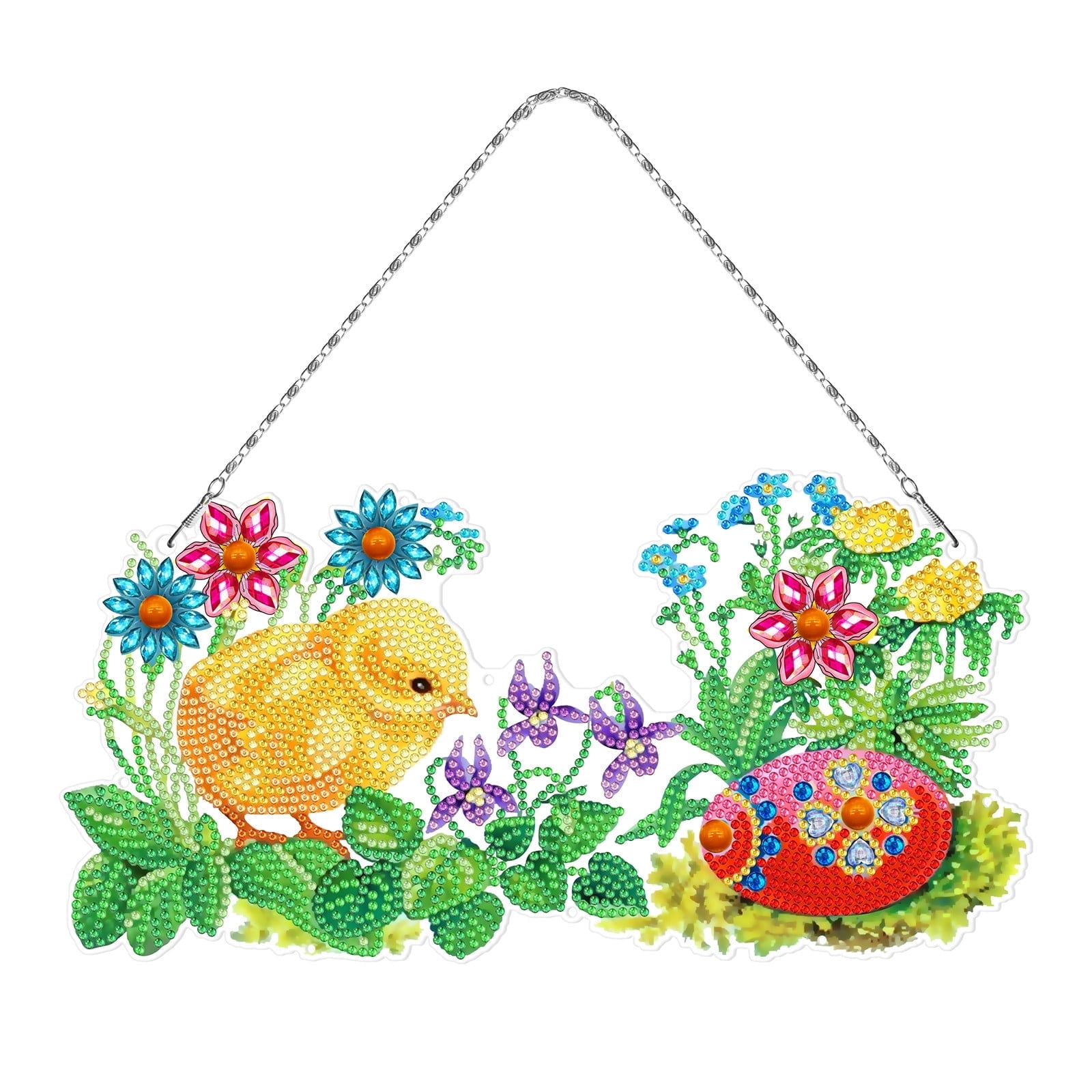 DIY Dot Diamond Art Pendant Diamond Art Painting Easter Chick Egg Home ...