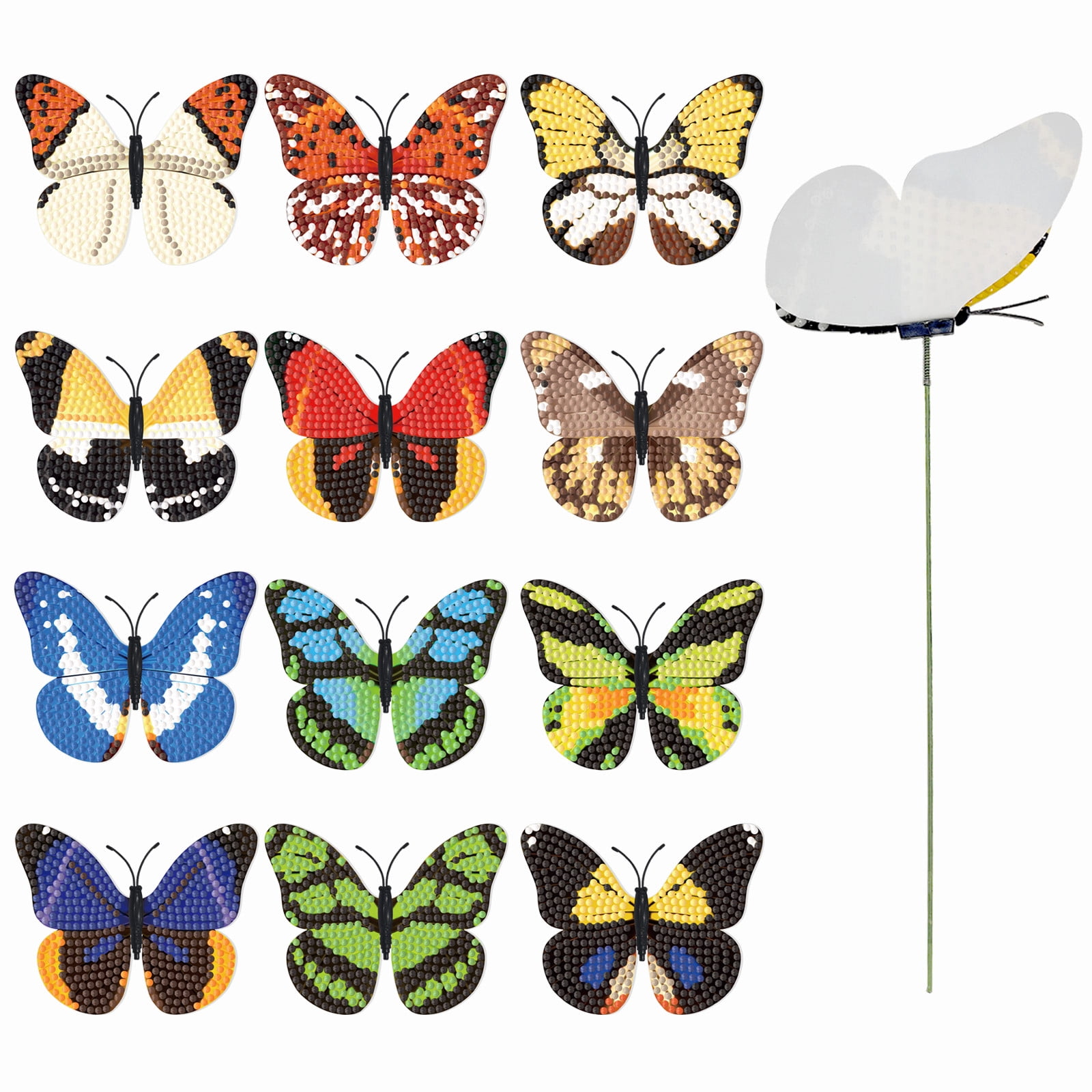DIY Dot Diamond Decorative Stick Diamond Art Painting Butterfly ...