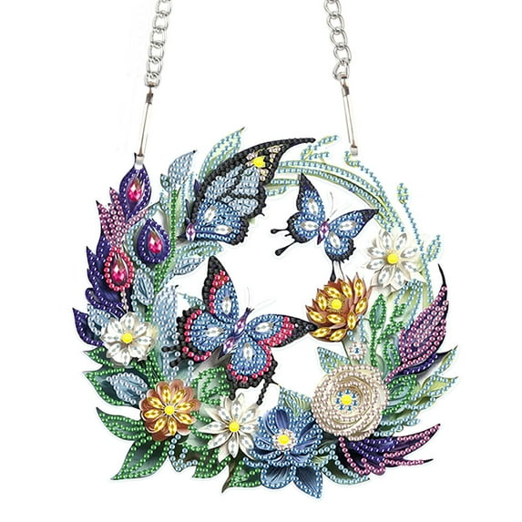 DIY Dot Diamond Pendant Diamond Painting Butterfly Cat Garland Daily ...